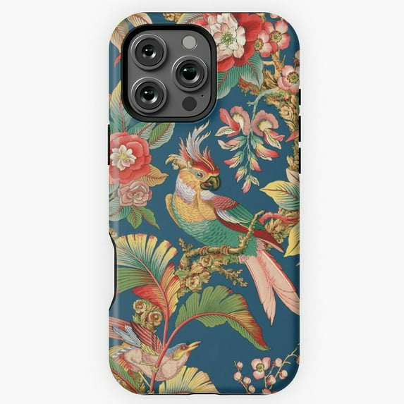 Antique French Chinoiserie Pattern Art iPhone Case 11 12 13 14 15 16 17 ...