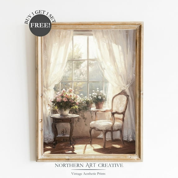 Antique French Country Wall Art Vintage Neutral Print Antique Interior ...