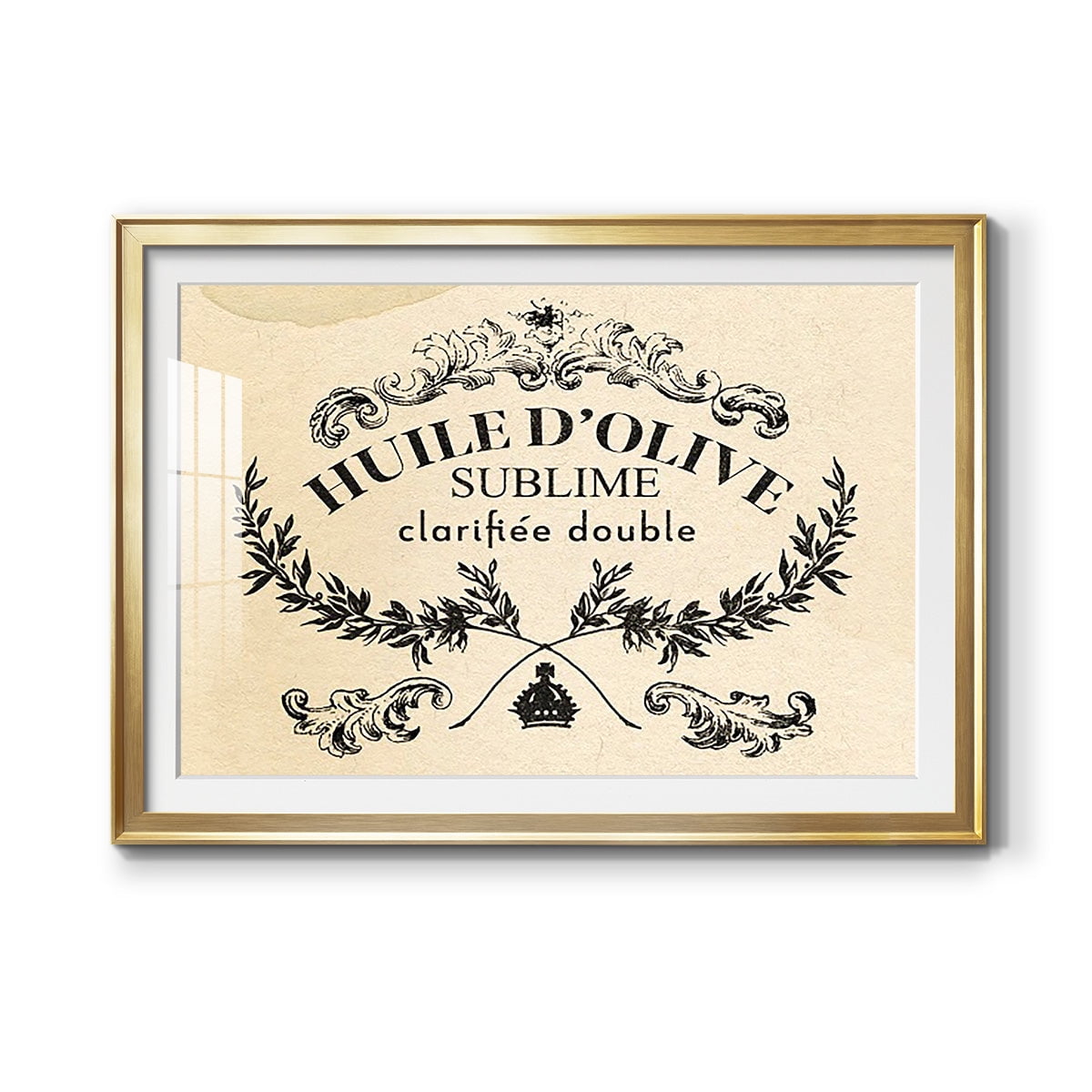 Antique French Label IV Premium Framed Print - Ready to Hang - Walmart.com