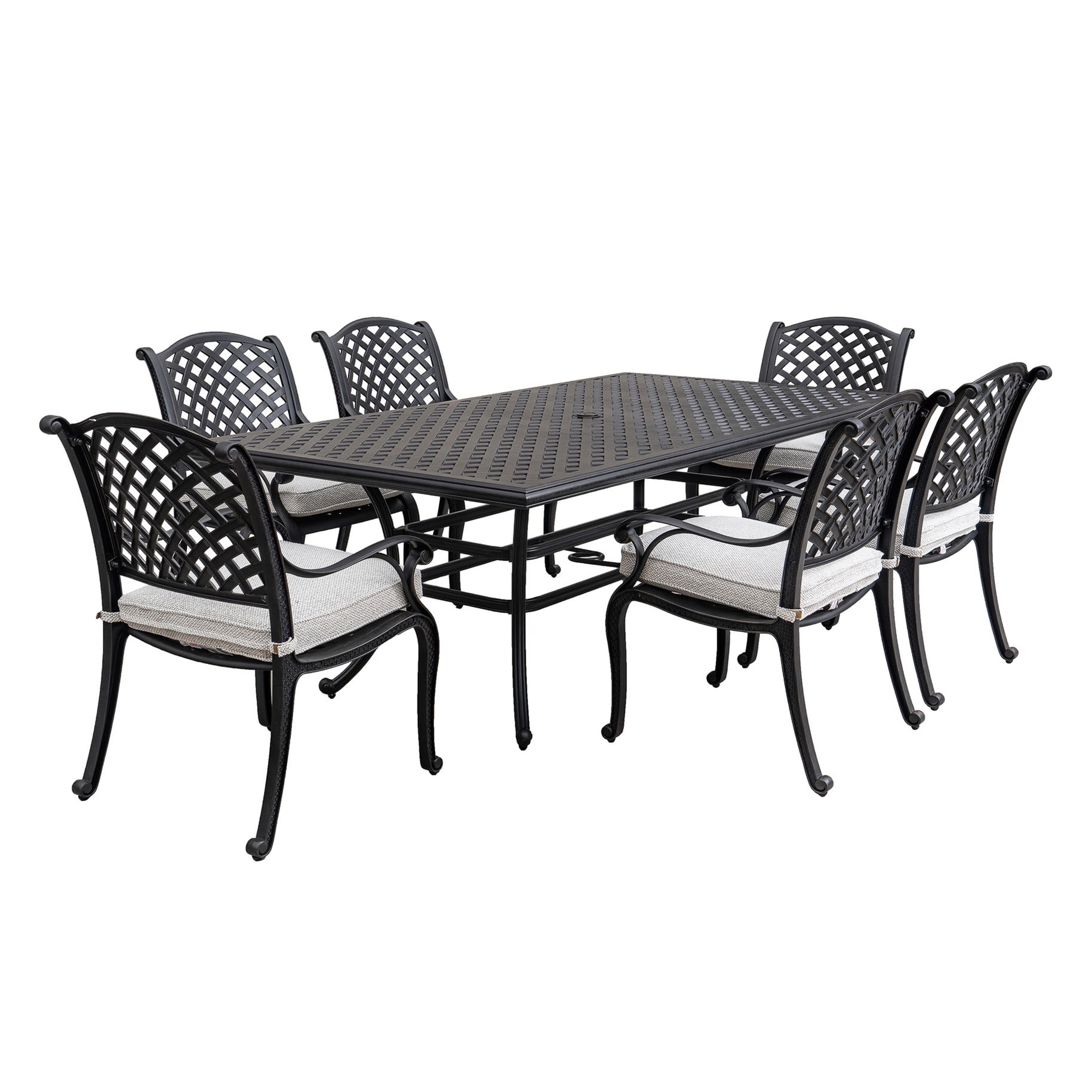Antique Gray Aluminum Furniture - Highly Resilient Seating - Garden ...