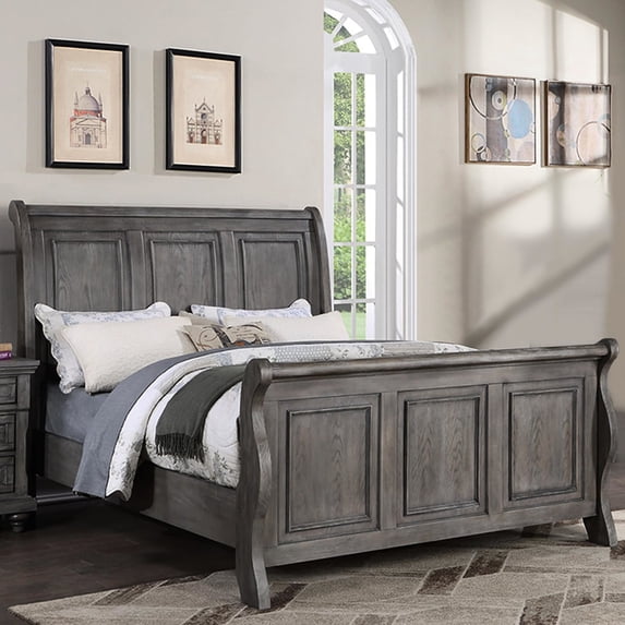 Antique Gray King Bedroom Bed, Design, Particle Board Modern Grey ...