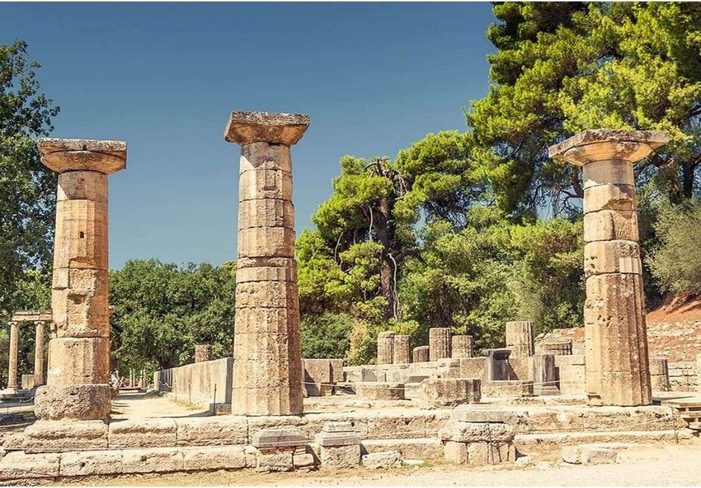 Antique Greece Sanctuary Pillar Backdrop Ancient Greek Ruins Historic ...