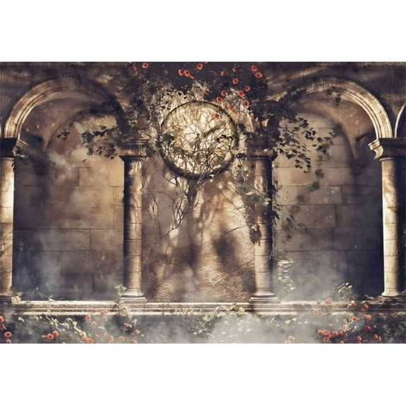 Antique Greece Sanctuary Pillar Backdrop Ancient Greek Ruins Historic ...