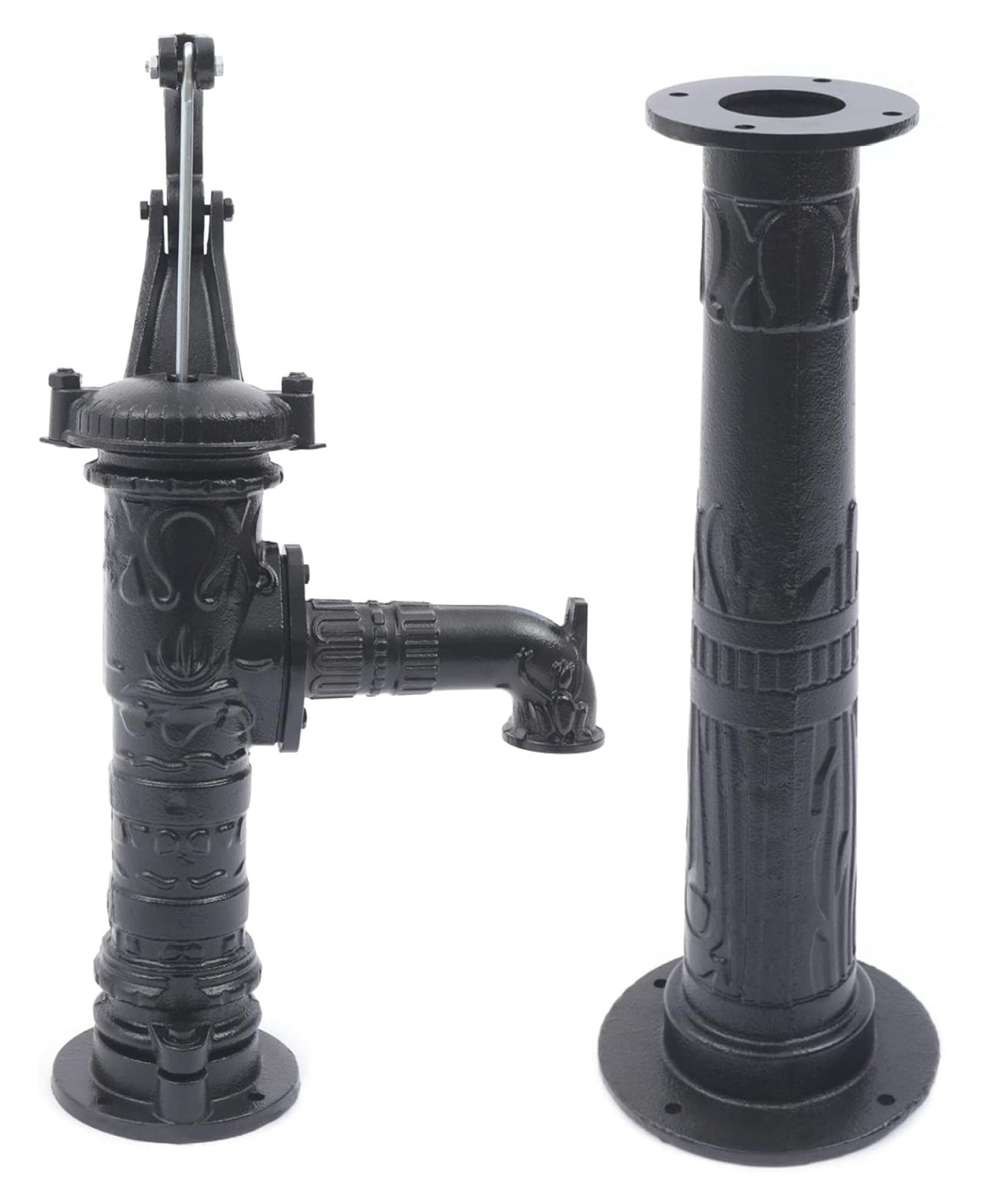 Antique Hand Operated Water Pump, Cast Iron Vintage Hand Operated ...