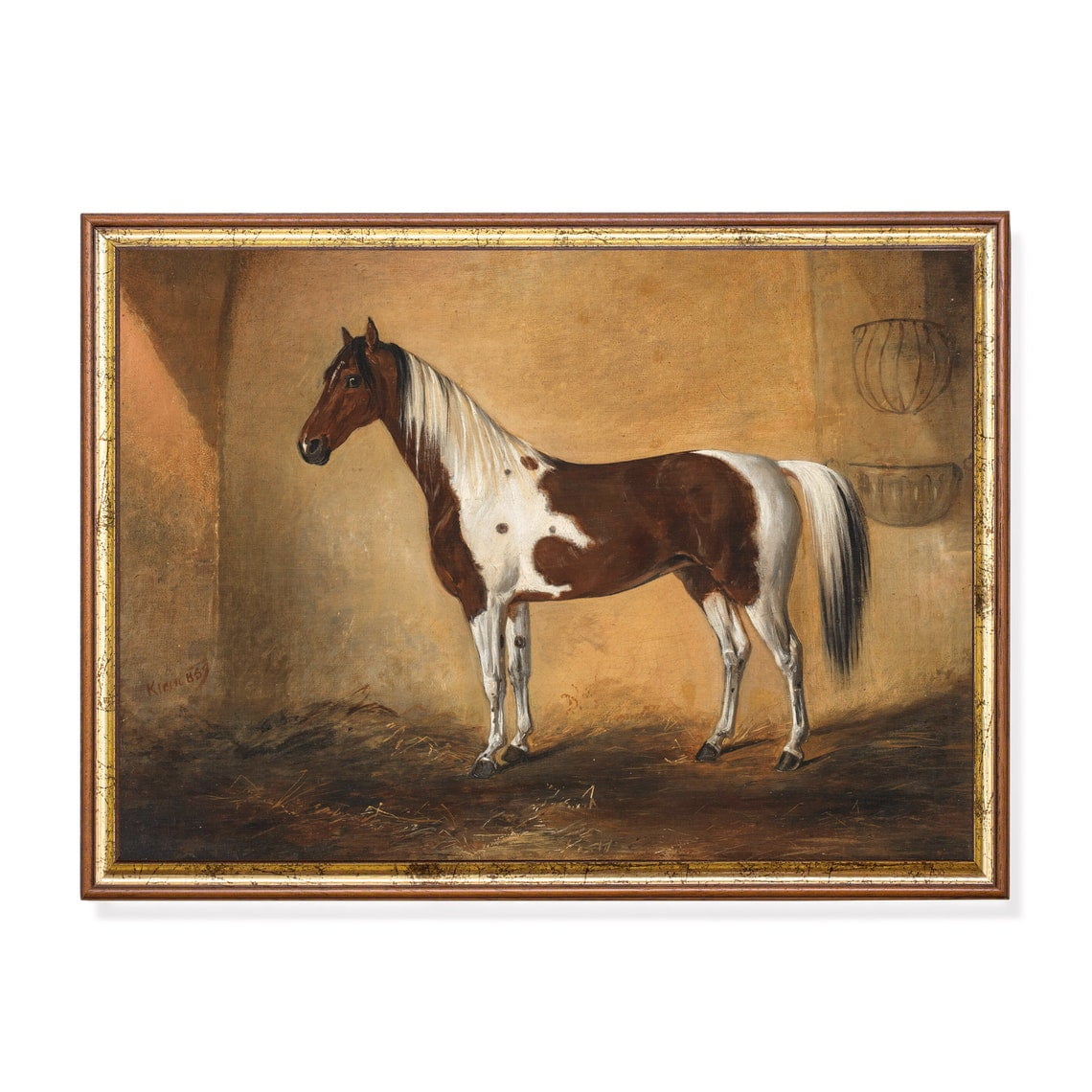 Antique Horse Portrait Rustic Farmhouse Equestrian Art Home Decor ...