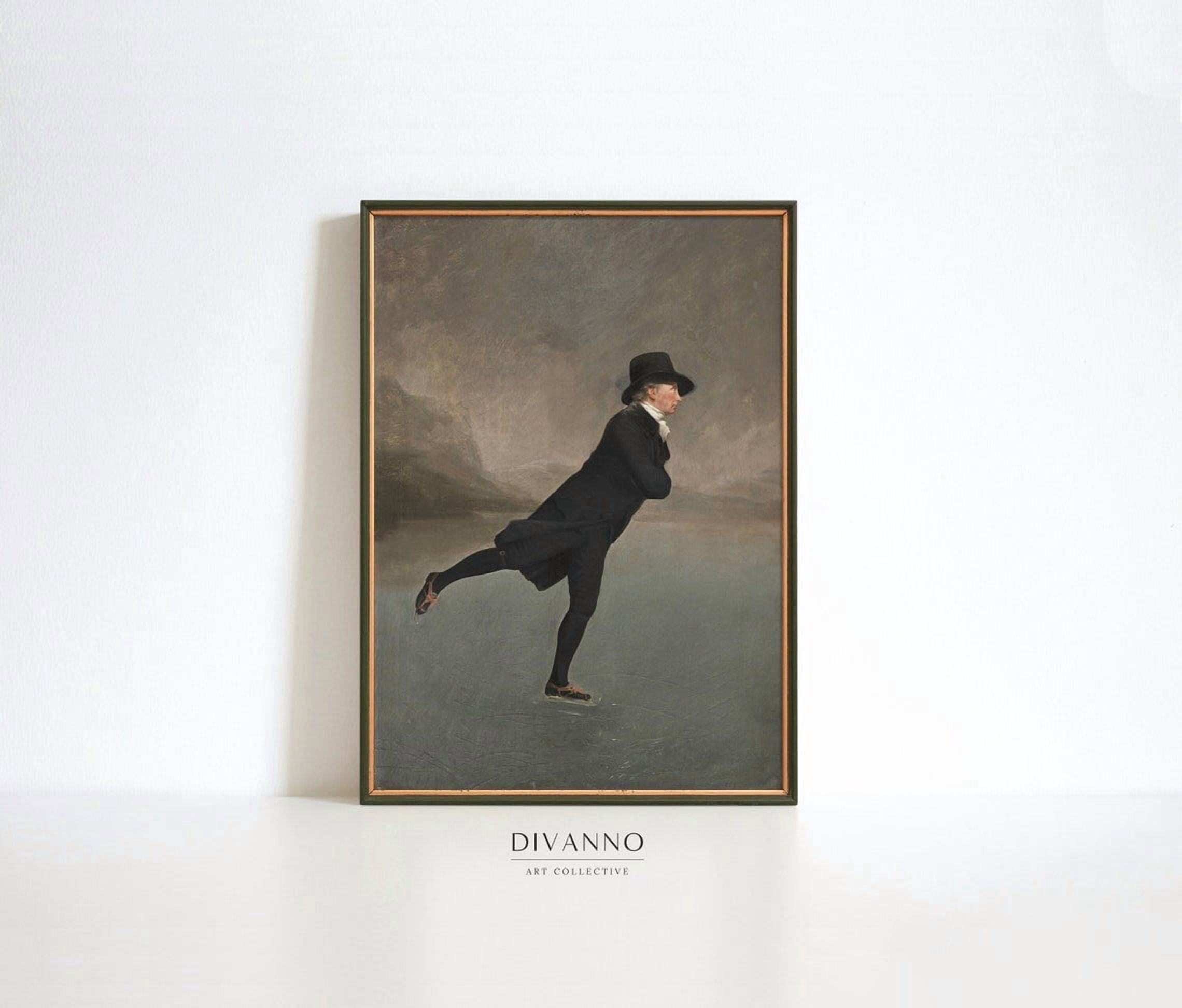 Antique Ice Skating Victorian Winter Poster, Unframed Size 12x18 ...