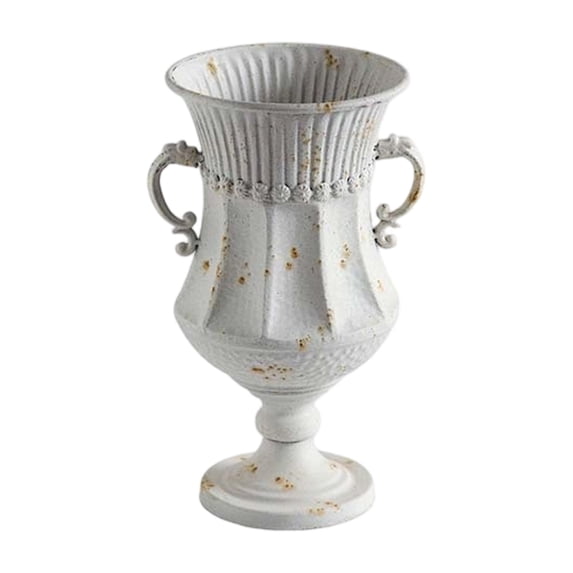 Antique Iron Flower Vases Trophies Shape Urn Planter Home Decors With ...