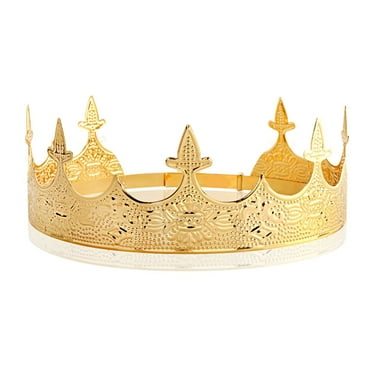 Medieval Kings' Crown, Gold, 8-1/4-Inch Adjustable Diameter - Walmart.com