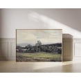 Antique Landscape Art Summer Meadow Scenery Green Country Field Kitchen ...