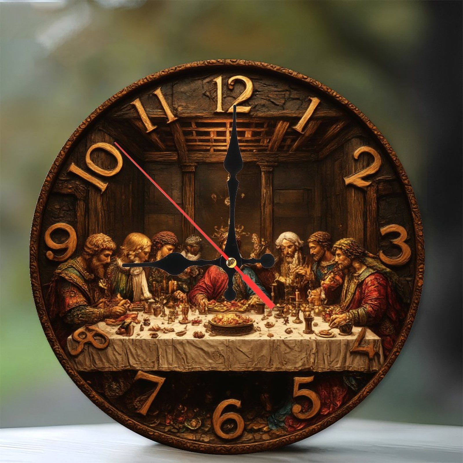 Antique Last Supper Wall Clock Religious Home Decor 10-Inch Silent ...