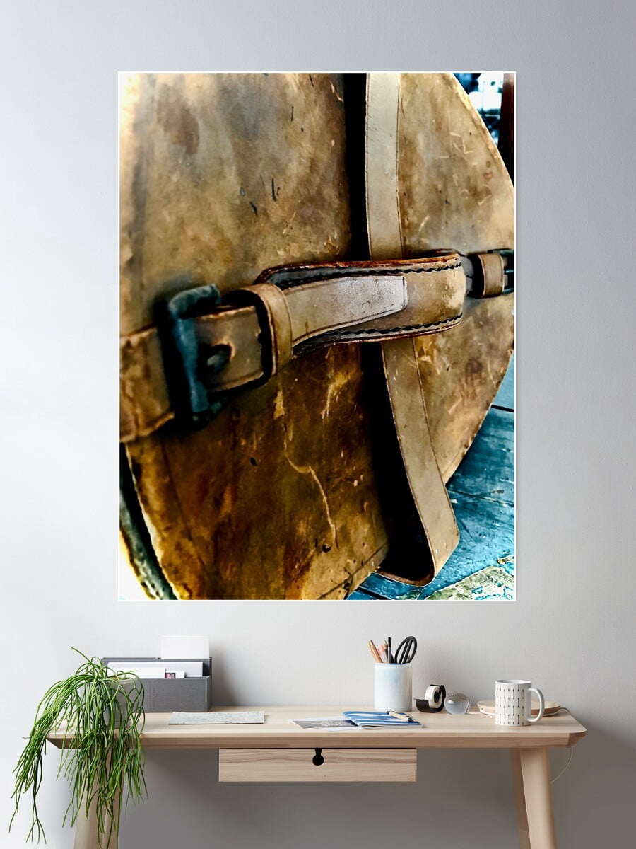 Antique Leather Hat Box Poster Wall Art, Modern Wall Decor For Living ...