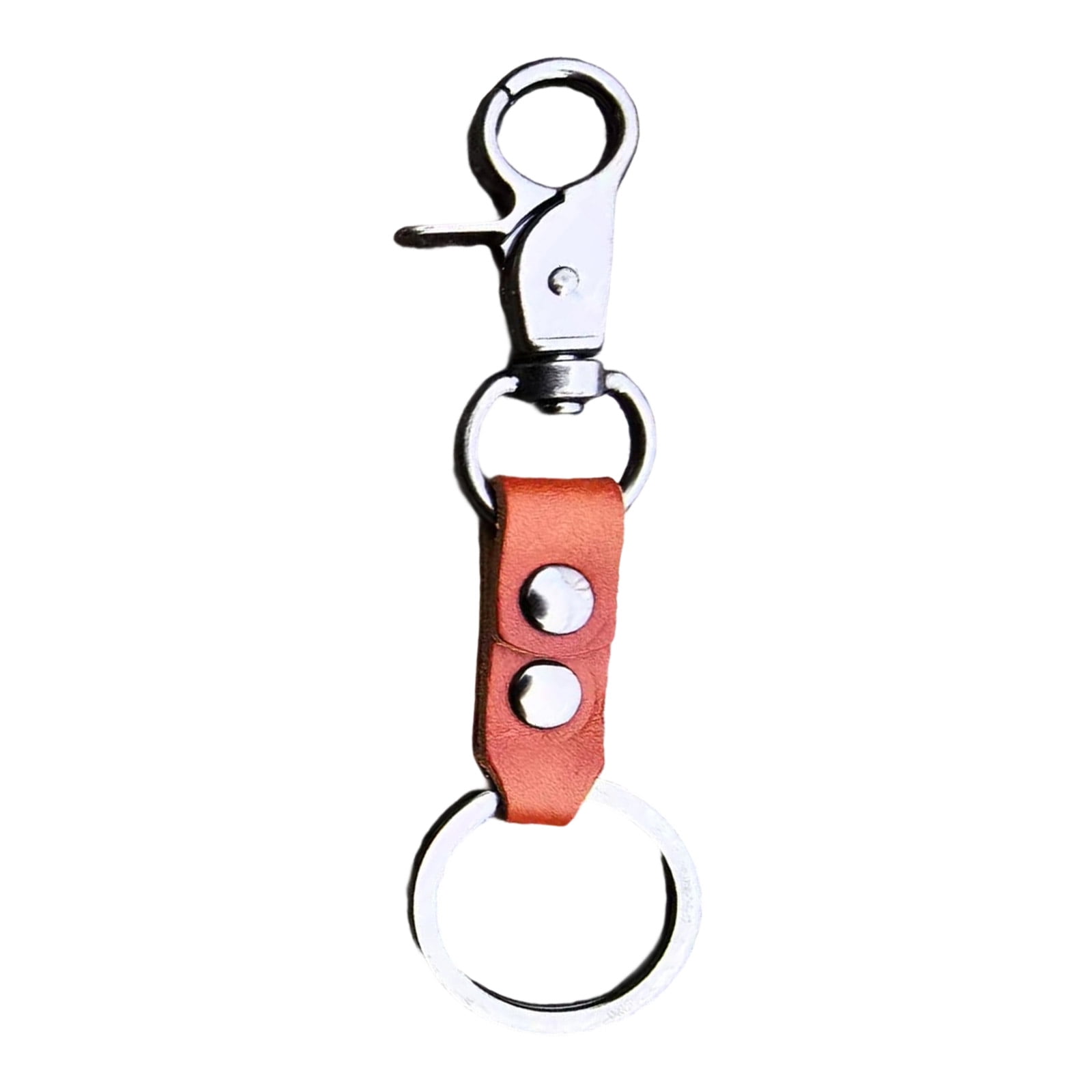 Antique Lock Key Chain Men Faux Leather Keyring With Heavy Duty Clip ...