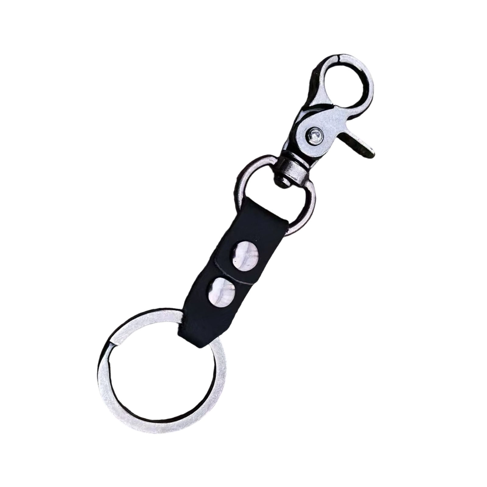 Antique Lock Key Chain Men Faux Leather Keyring With Heavy Duty Clip ...