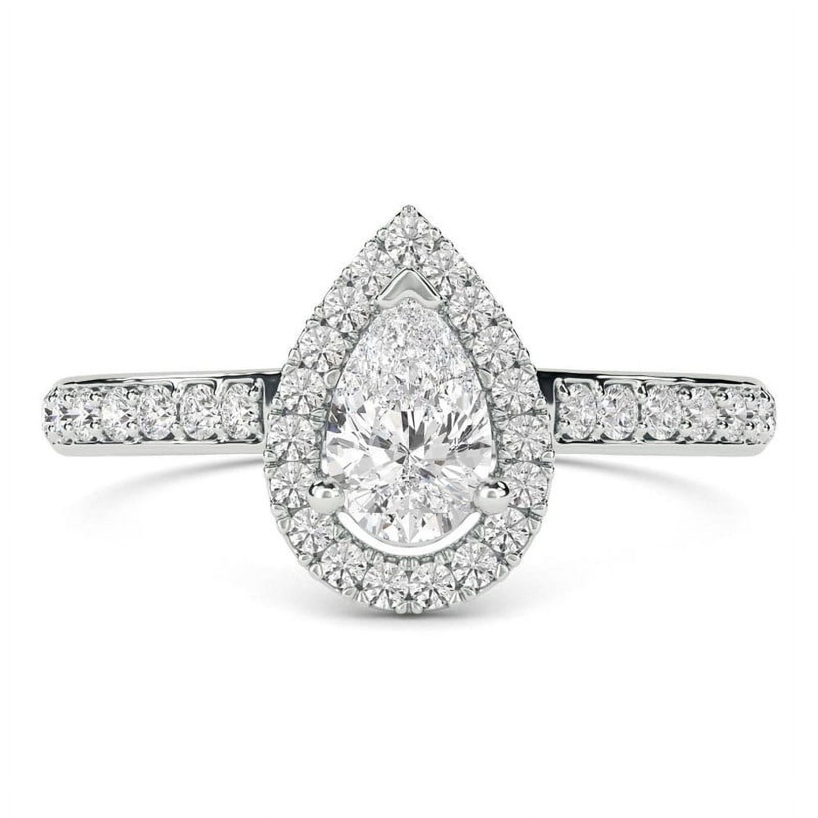 Antique Look Halo Beautiful Gift Moissanite 1 CT Pear Cut Diamond ...