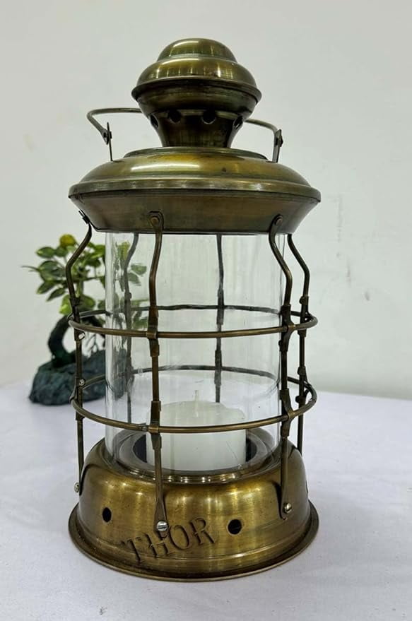 Antique Maritime Candle Lantern Round Iron Ship Candle Lamp Hanging ...