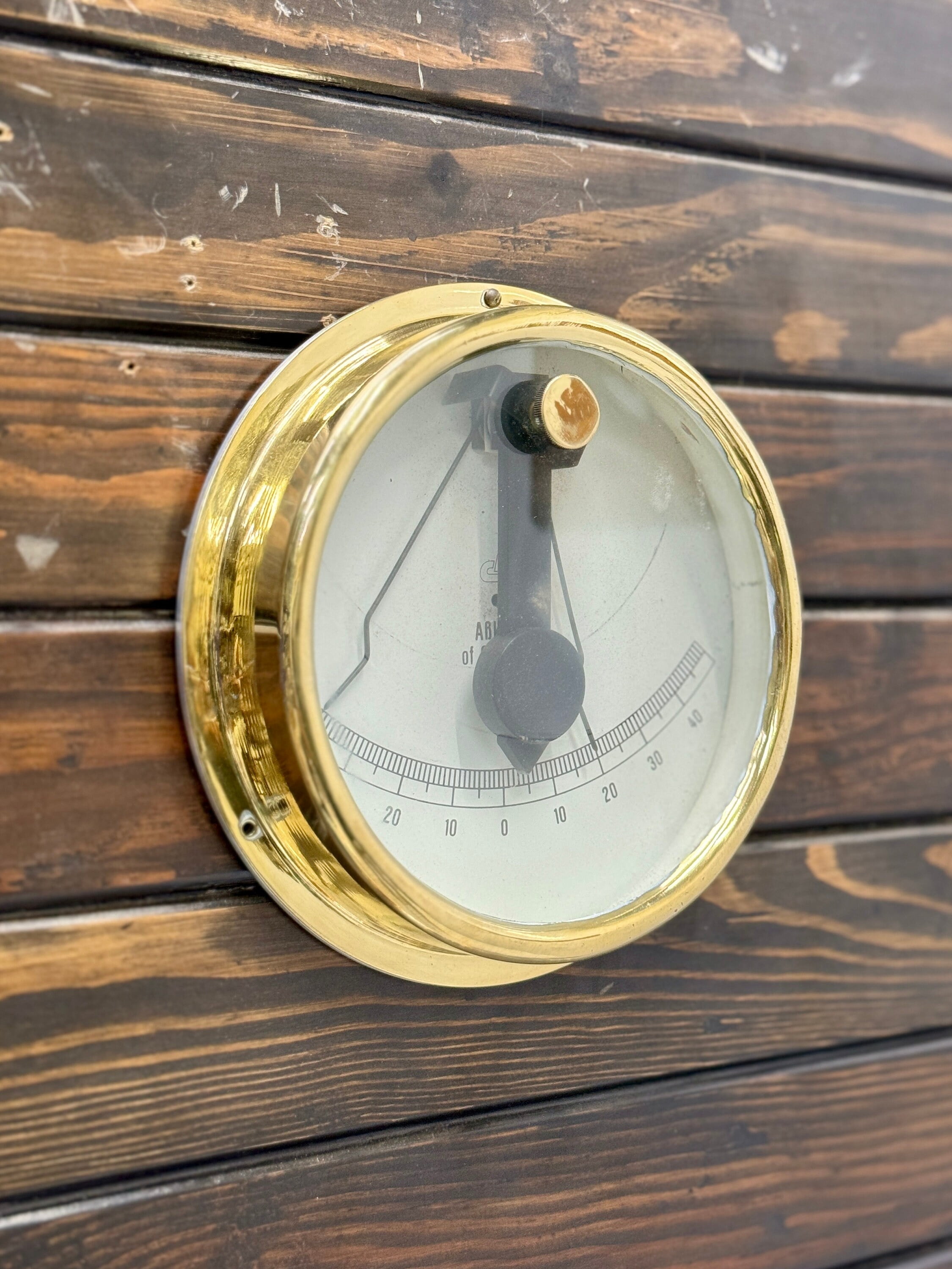 Antique Maritime Salvage Ship Wall Mount Old Inclinometer ABkamp of ...