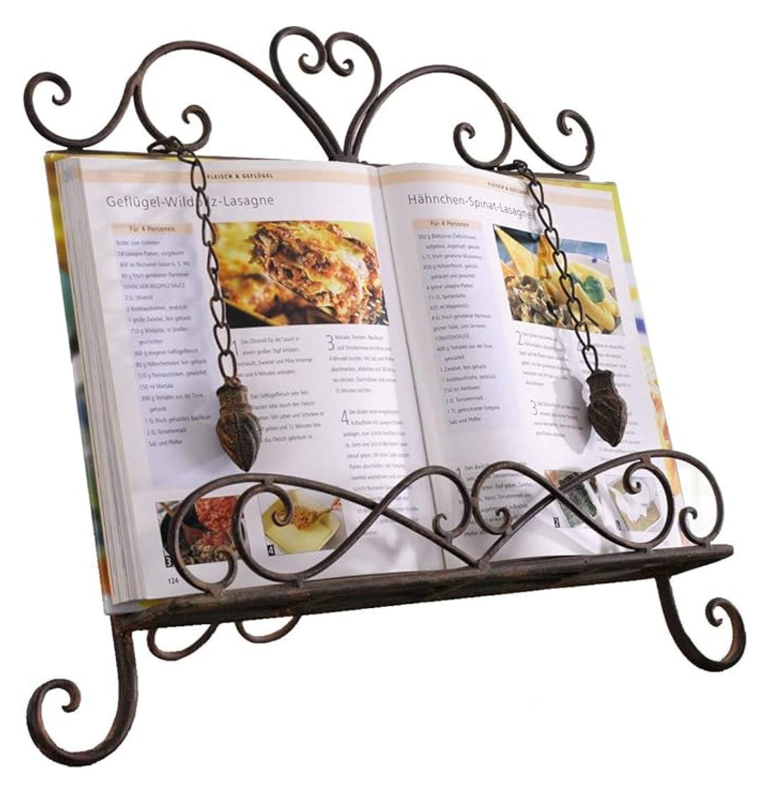 Antique Metal Kitchen Cookbook Display Stand, Recipe Book and iPad ...