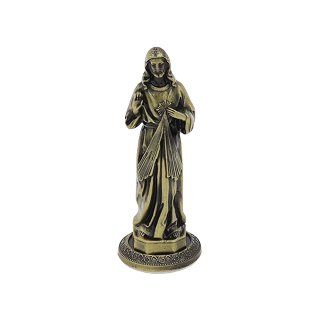 Antique Metal Maria Figure Religious Figurine Home Tabletop Decors Car ...
