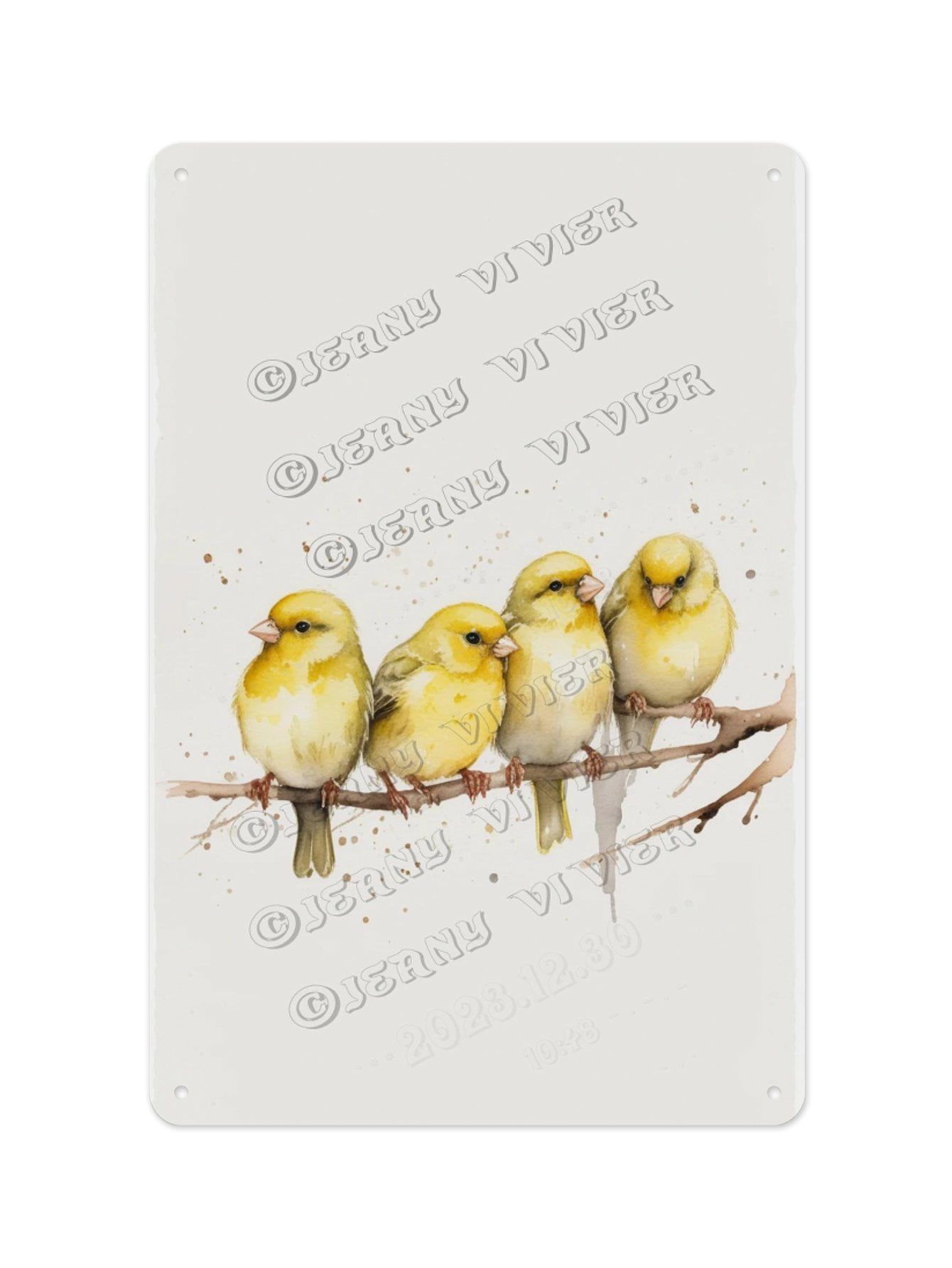 Antique Metal Sign, Aluminum, 8 x 12 Inches, Charming Watercolor ...