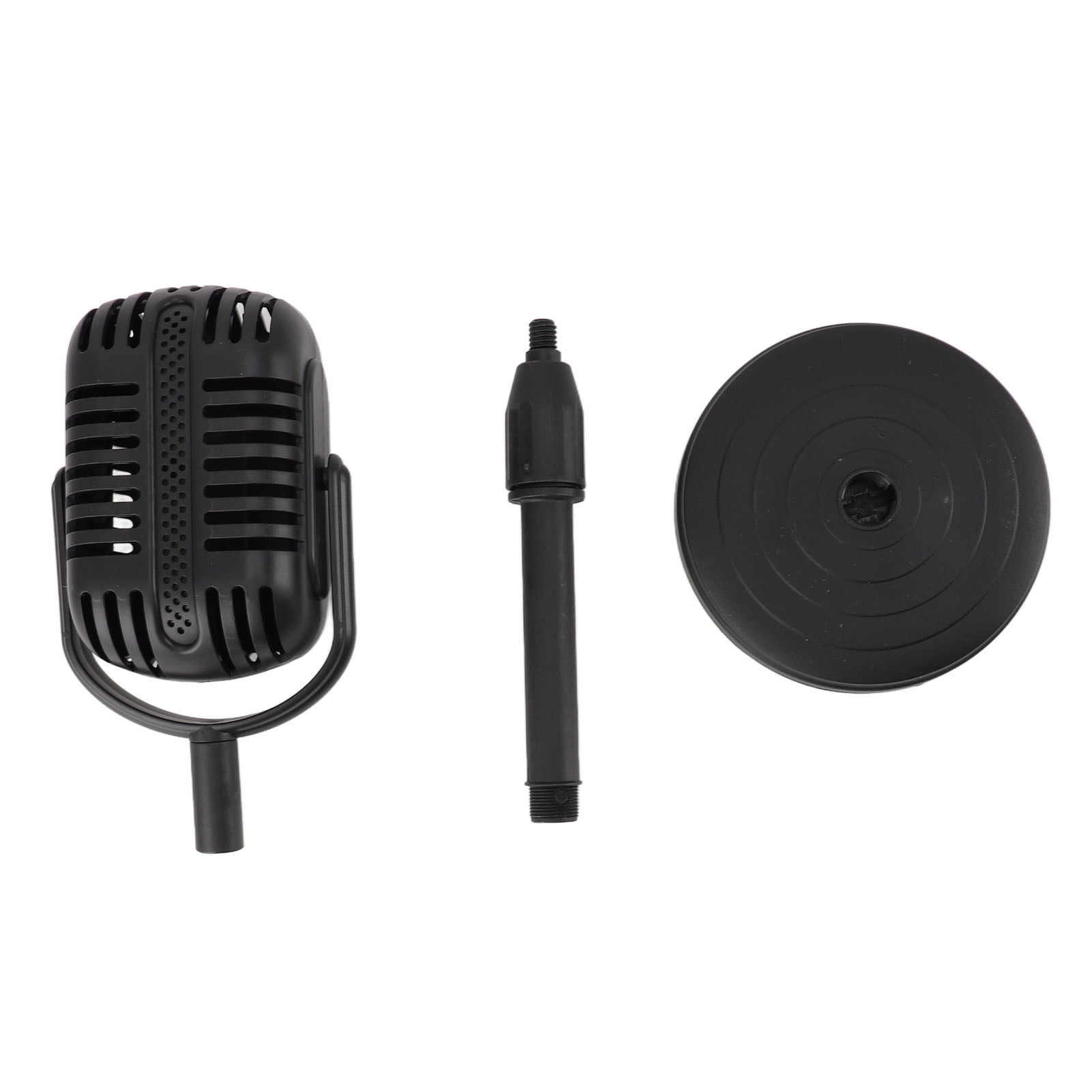 Antique Microphone Decor with Stand Black Realistic Lightweight Retro ...