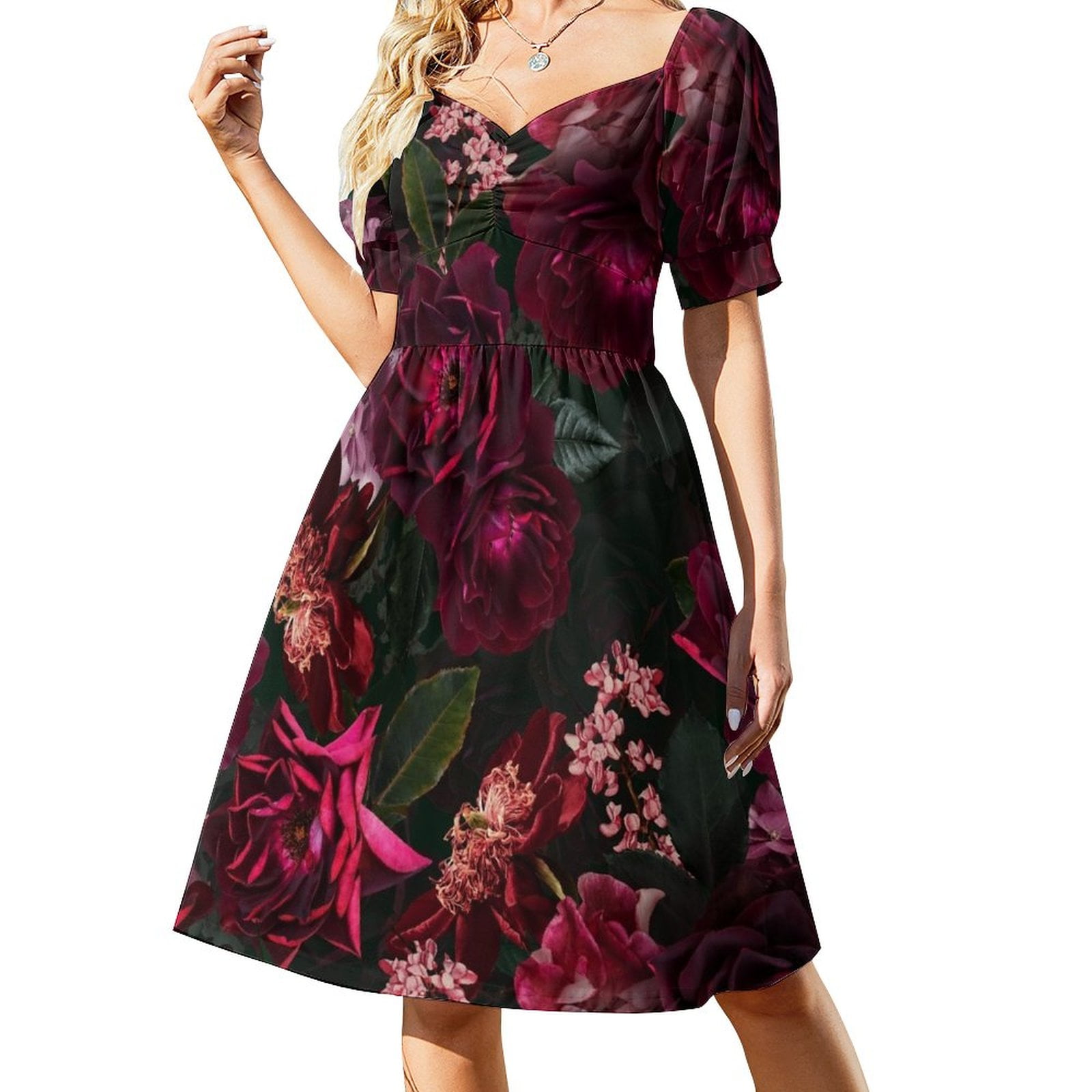 Antique Midnight Botanical Flower Rose Garden Sleeveless Dress summer dress womens 2024 prom ...
