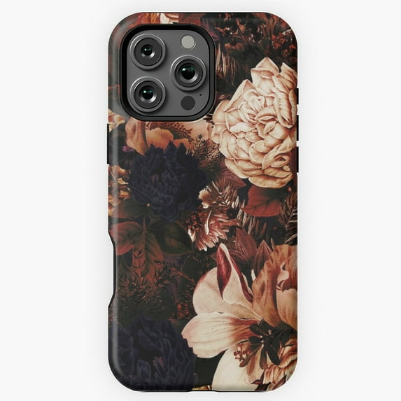 Antique Midnight Flowers Botanical Night Garden Pattern Phone Case ...