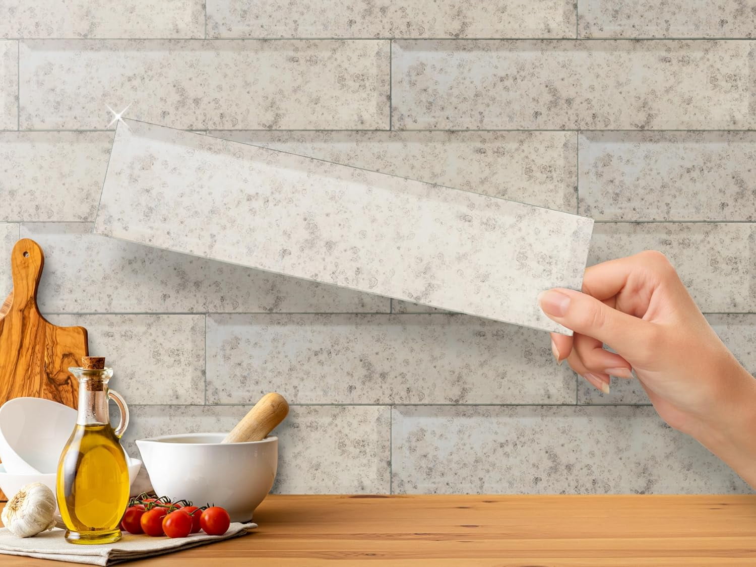 Antique Mirror Beveled Glass Subway Tile 3x12 Inch - 20 Tiles, 5 Sq Ft ...