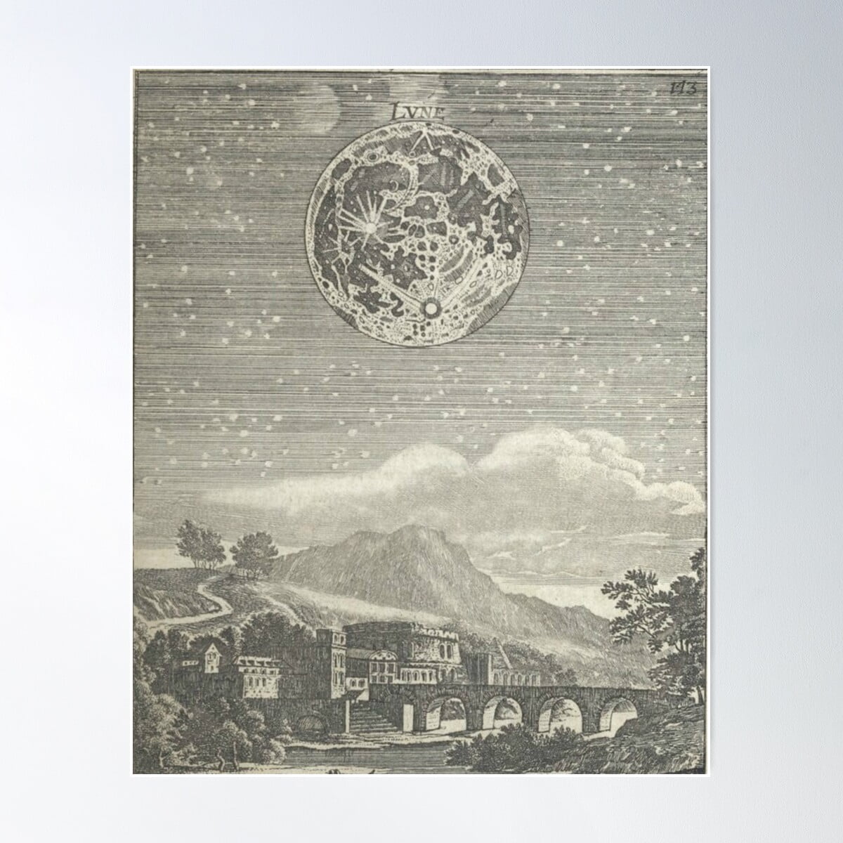 Antique Moon Poster, 12x18 UNFRAMED - Walmart.com