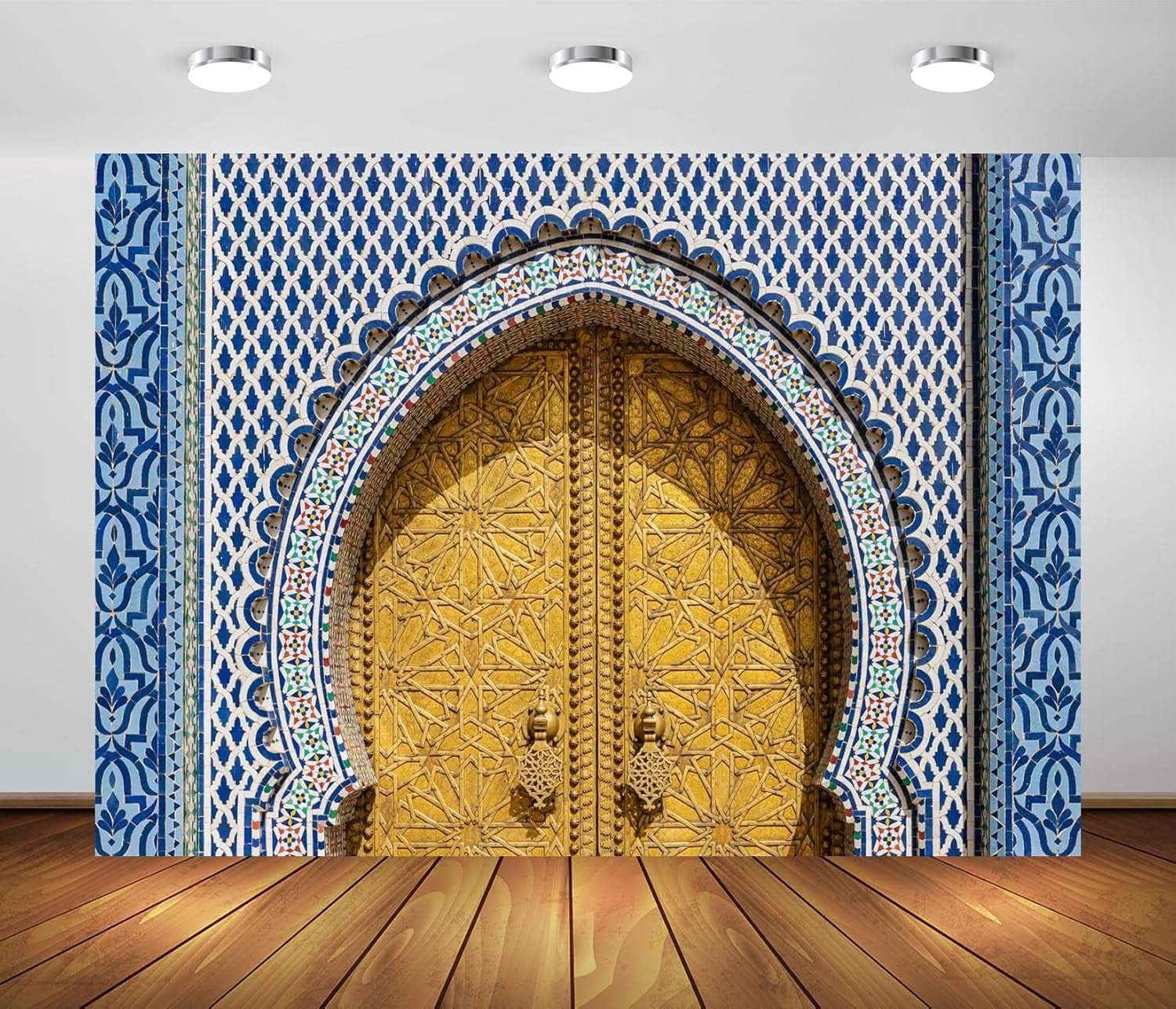 Antique Moroccan Palace Door Backdrop Middle Eastern Architecture Royal ...