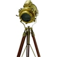 Antique Nautical Spotlight Wooden Tripod Floor Lamp Vintage Searchlight ...