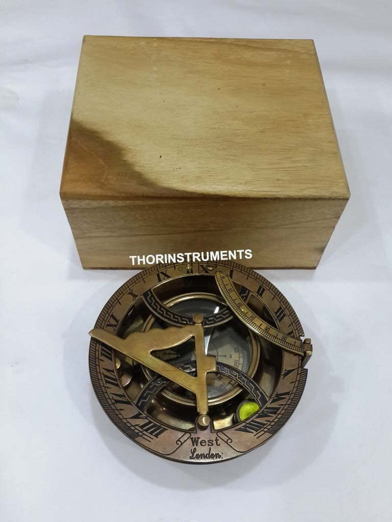 Antique Nautical Sun Dial Compass West London 4.5 Inches - Walmart.com