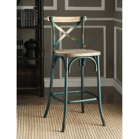 Antique Oak Cross Back Bar Stool | Ideal for Long Dining Sessions ...