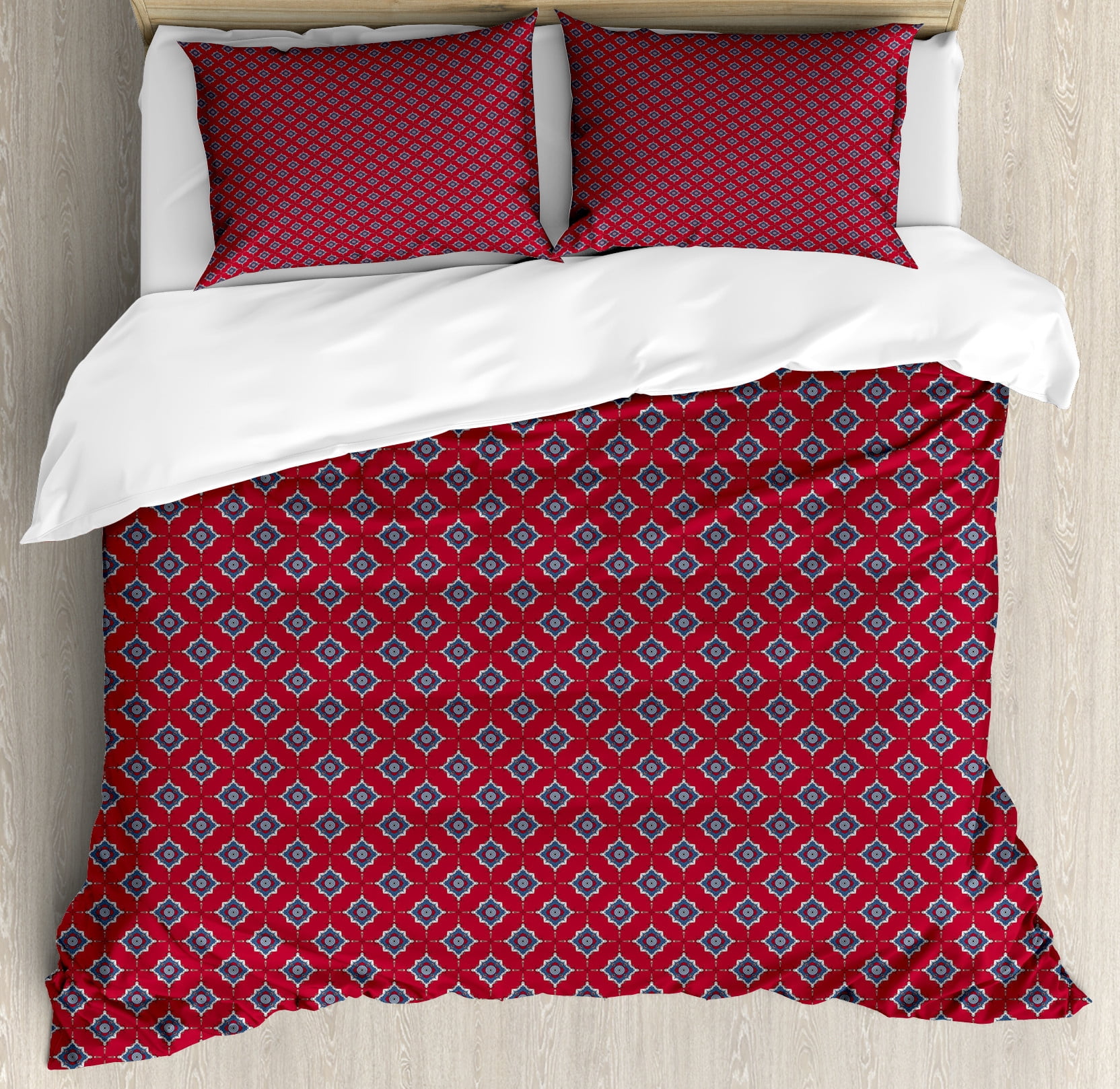 Antique Oriental Duvet Cover Set, Bohemian Mosaic Tiles Style ...