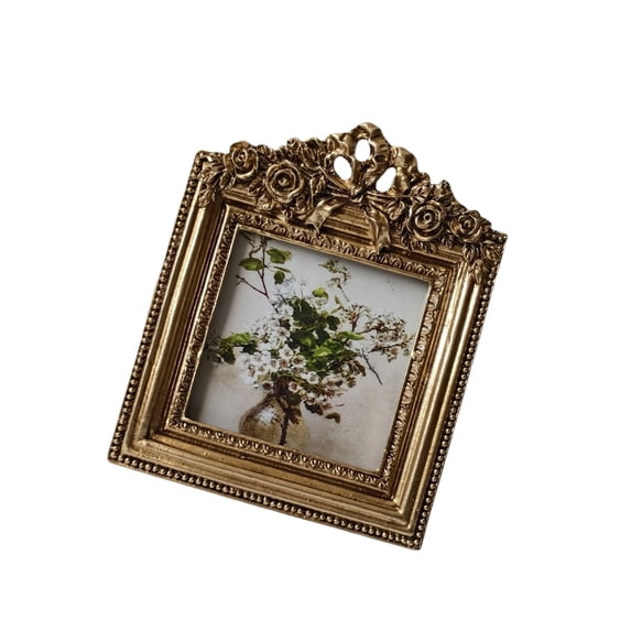 Antique Ornate Rectangles Photo Frame for Tabletop Wall Display,Retro ...