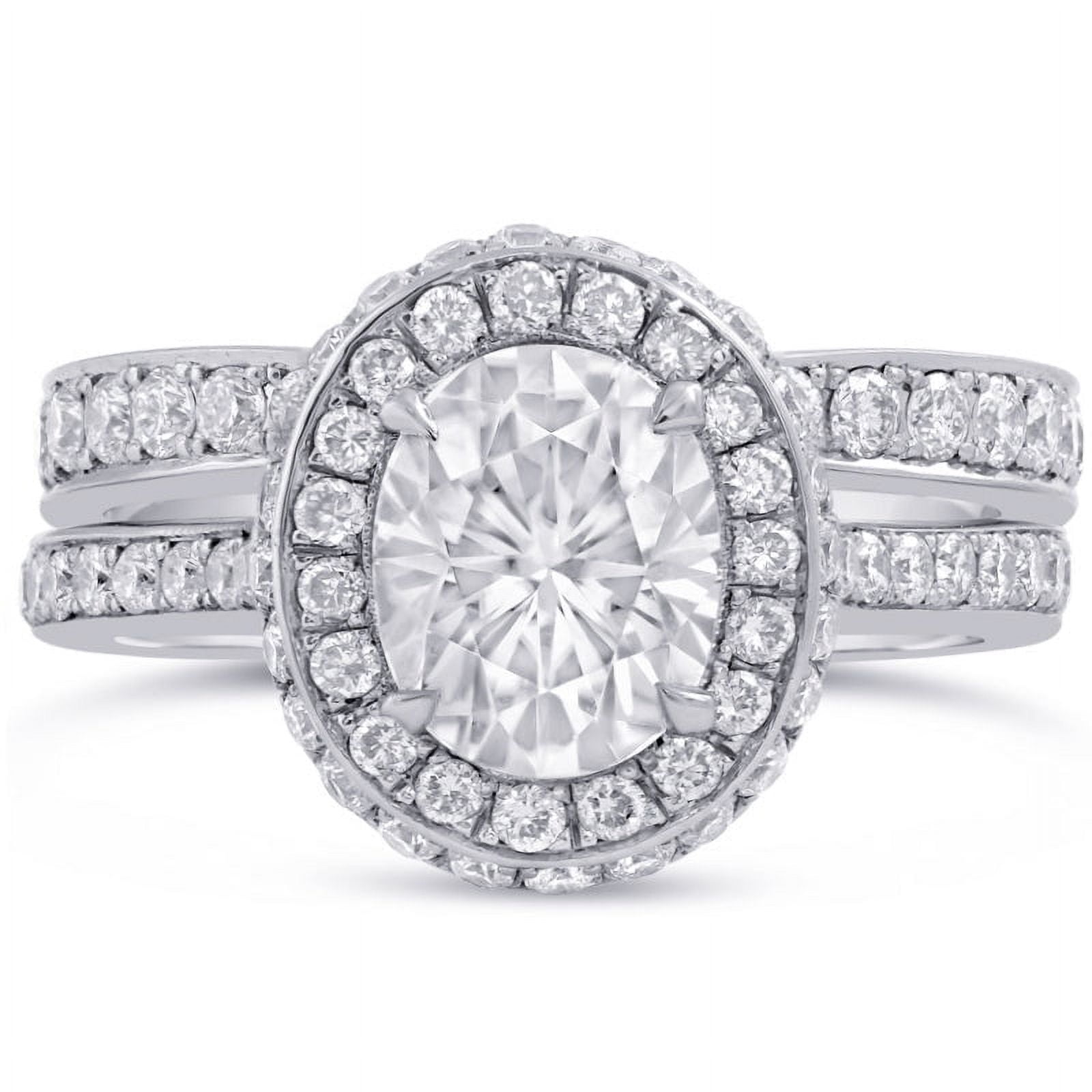 Antique Oval Cut Diamond Engagement Ring and Bband Matching Set O15S ...