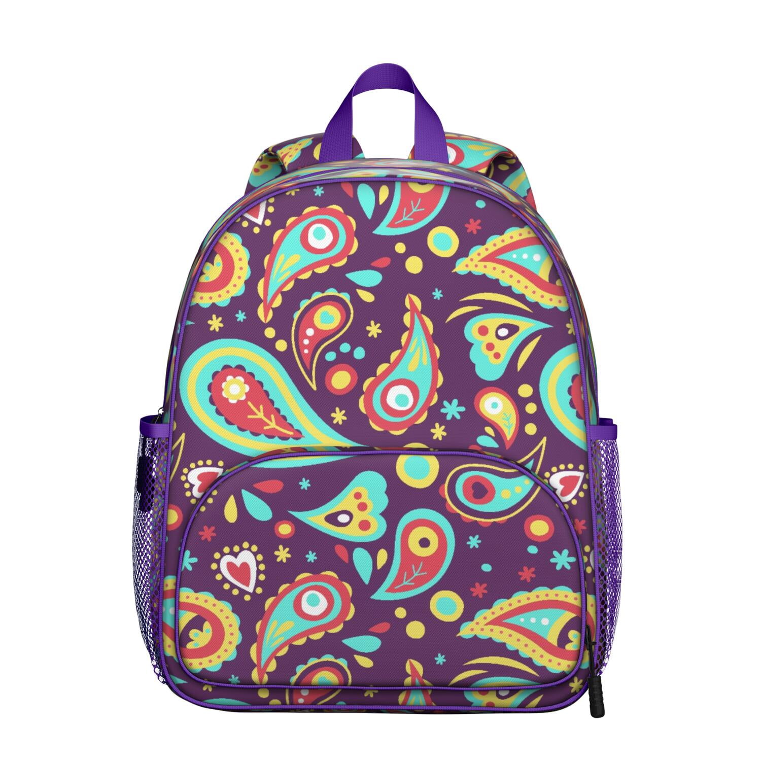 Antique Paisley Waterproof Backpack - Ergonomic School Bag with ...