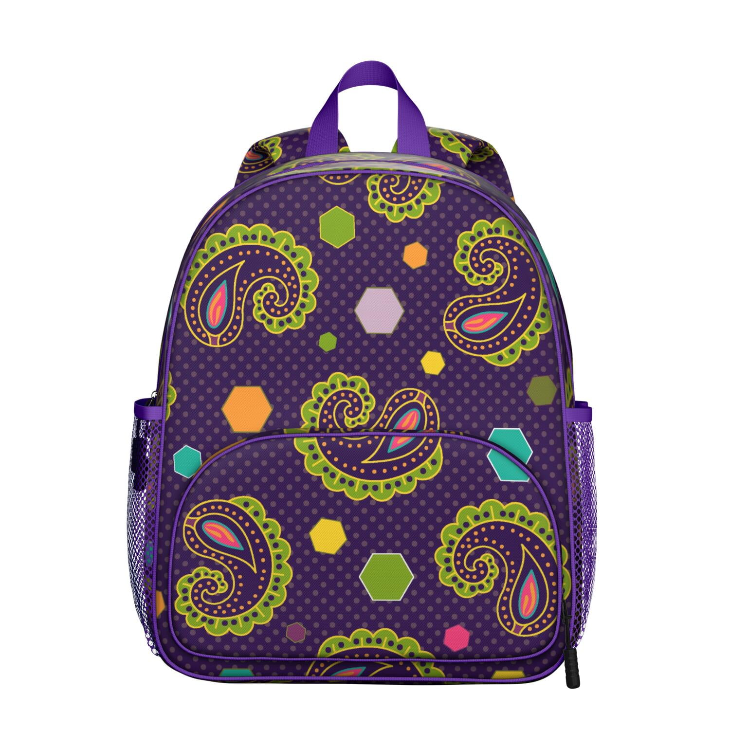Antique Paisley Waterproof Backpack - Ergonomic School Bag with ...