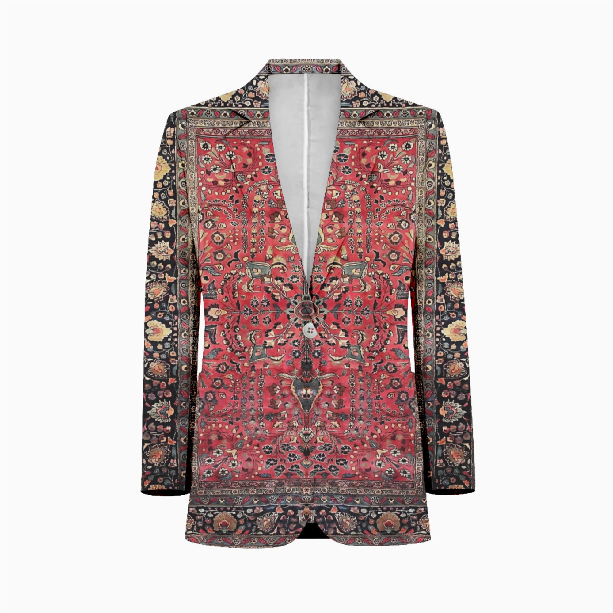 Antique Persian Red Rug Customized Men's Suits full man Shawl Collar ...