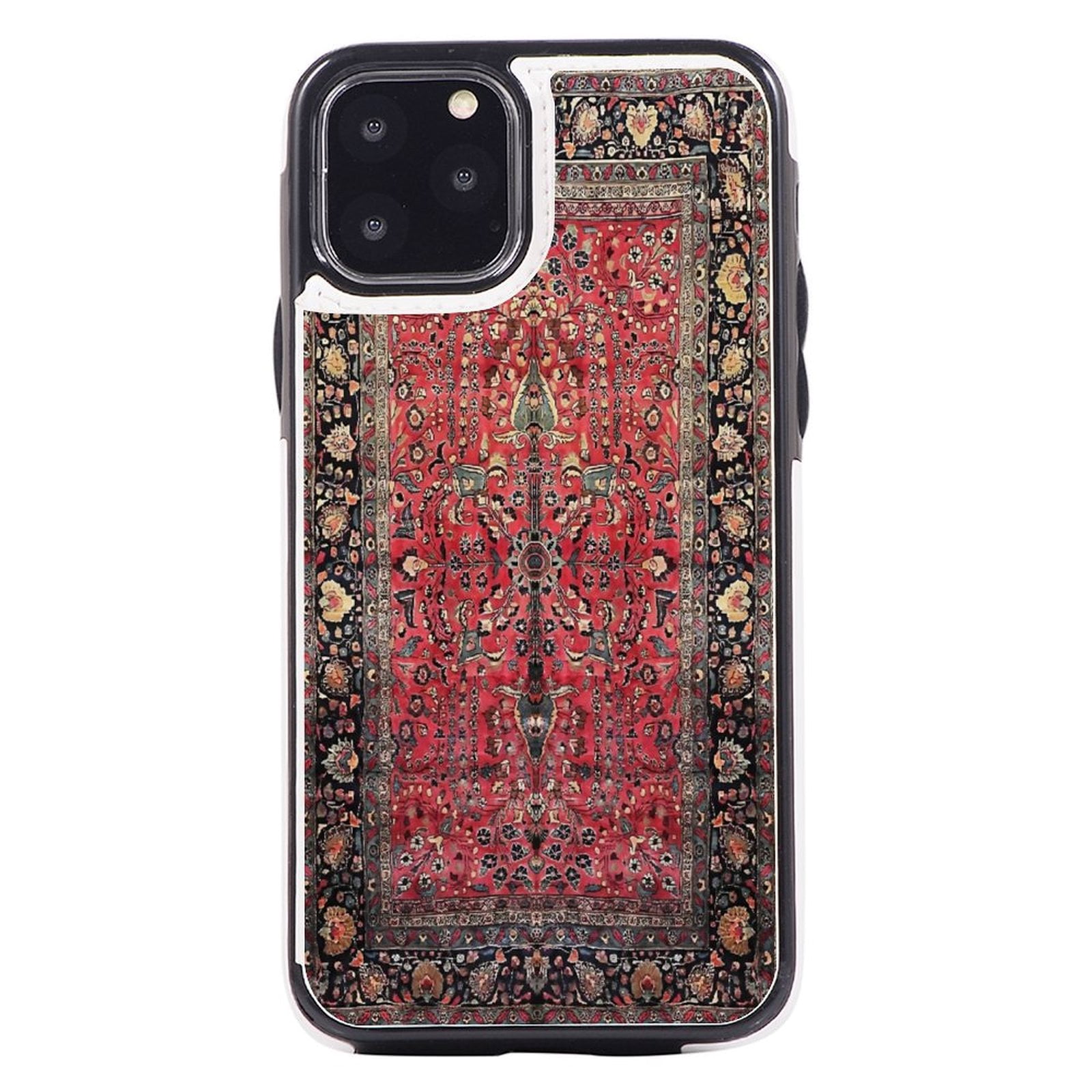 Antique Persian Red Rug Leather Wallet Case for iPhone 16 15 14 13 12 ...
