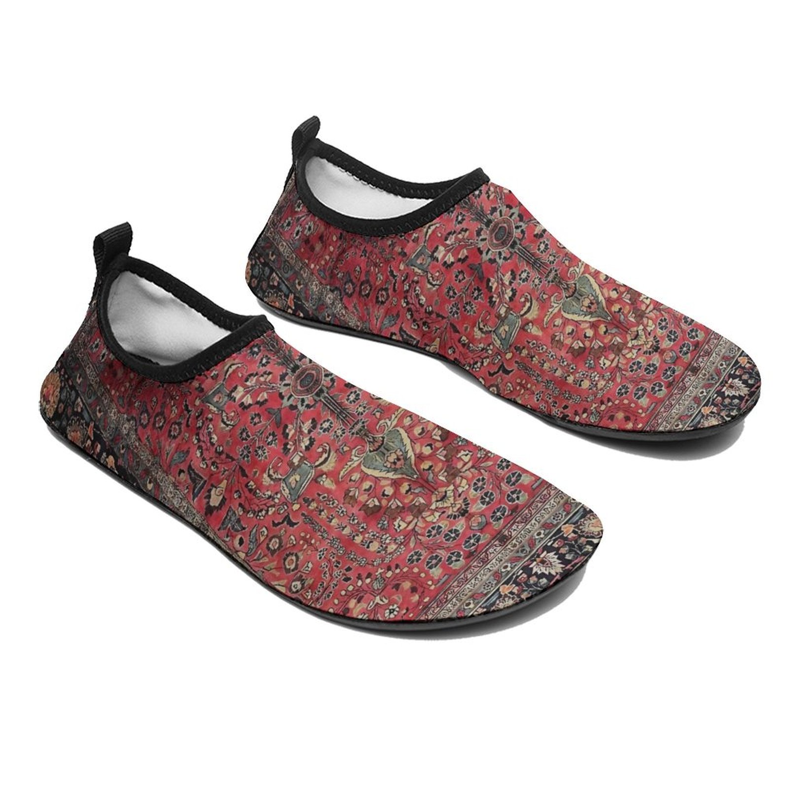 Antique Persian Red Rug Water Shoes Beach Slip-on Shoes for Men Women ...