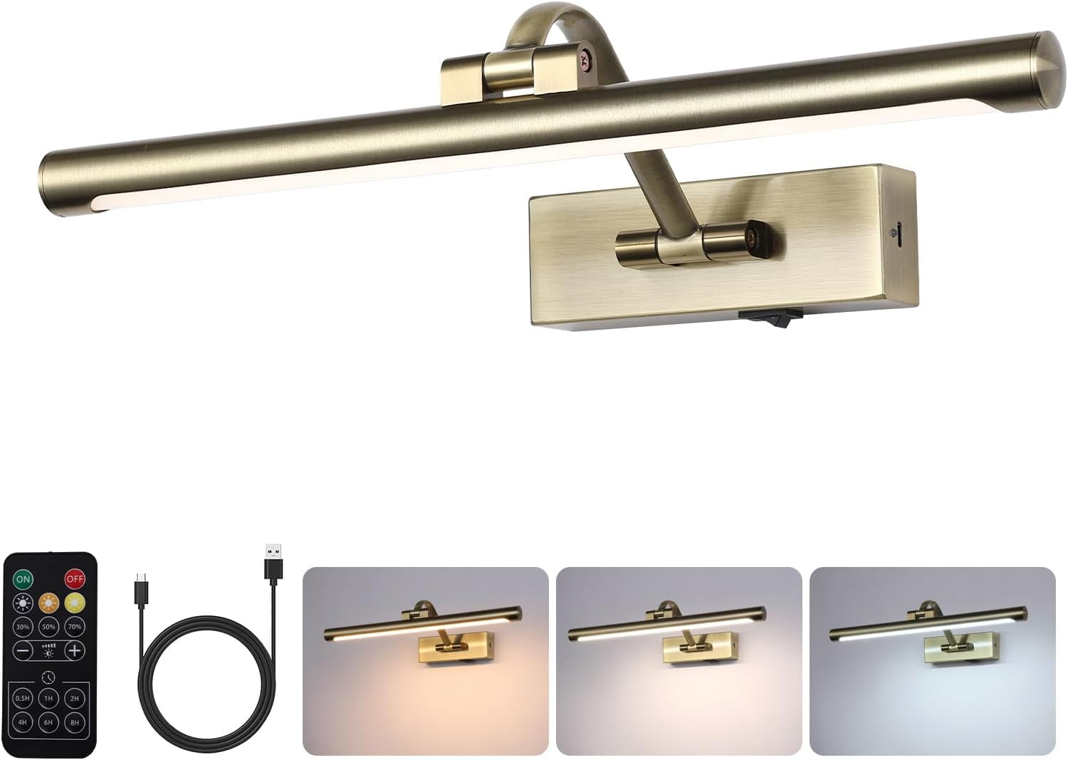 Antique Picture Lights for Wall , Operated Art Light for Paintings ...