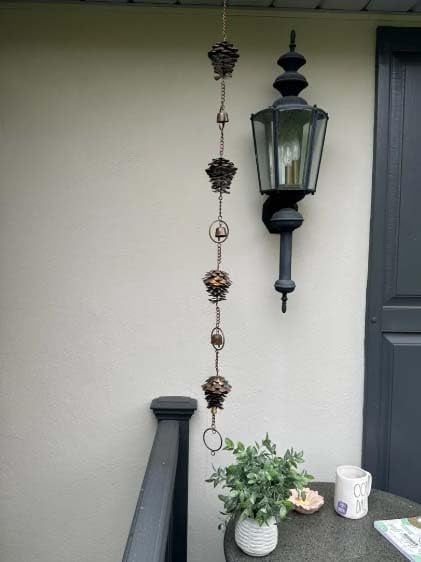 Antique Pine Cone Wind Chimes Rain Chains Functional Retro Ornament ...
