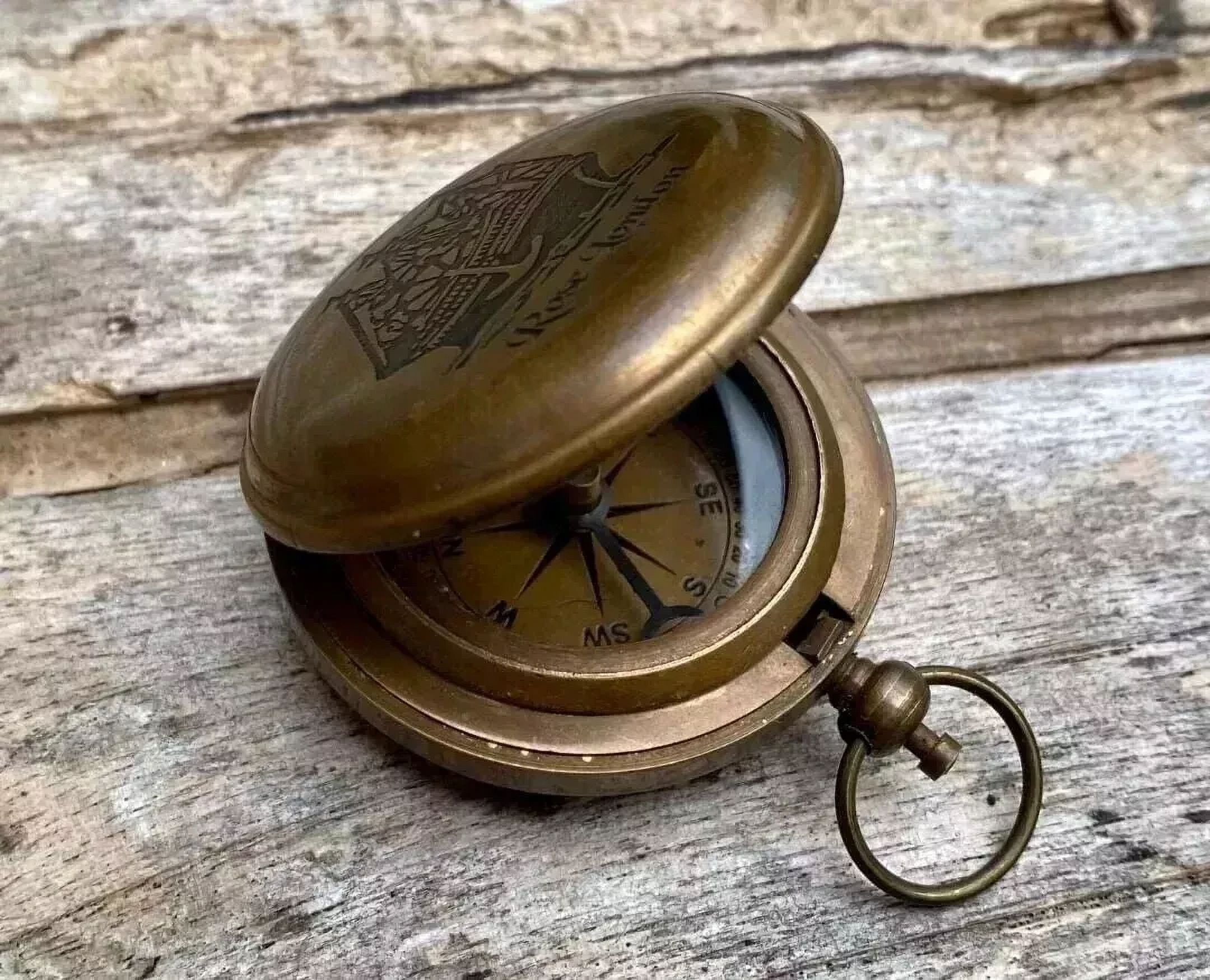 Antique Pocket Compass Vintage Style Working Designer Solid Brass ...