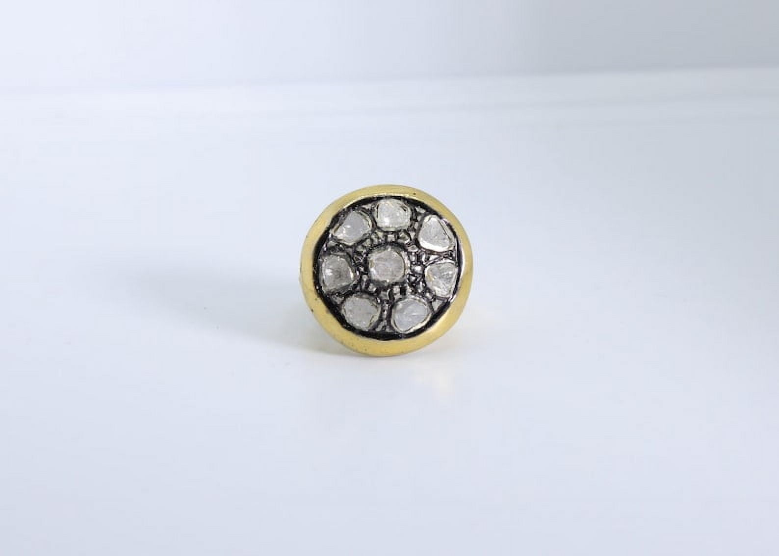 Antique Polki Diamond Ring, Desi Jewelry, 10k Solid Gold Ring, Polki ...