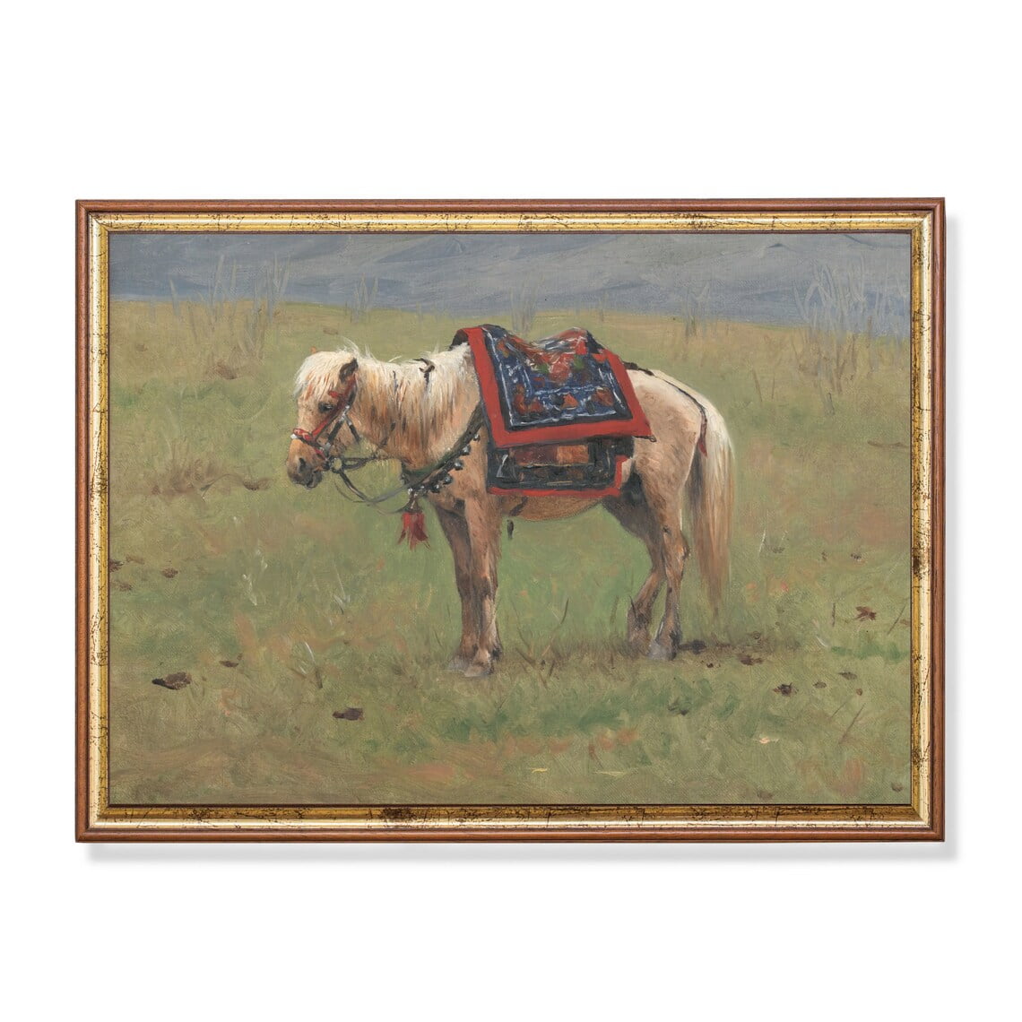 Antique Pony Rustic Farmhouse Equestrian Art Home Decor, 12x18 UNFRAMED ...