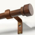 Antique Redwood Grain Curtain Rod - 1 Inch Adjustable Heavy Duty Rod ...