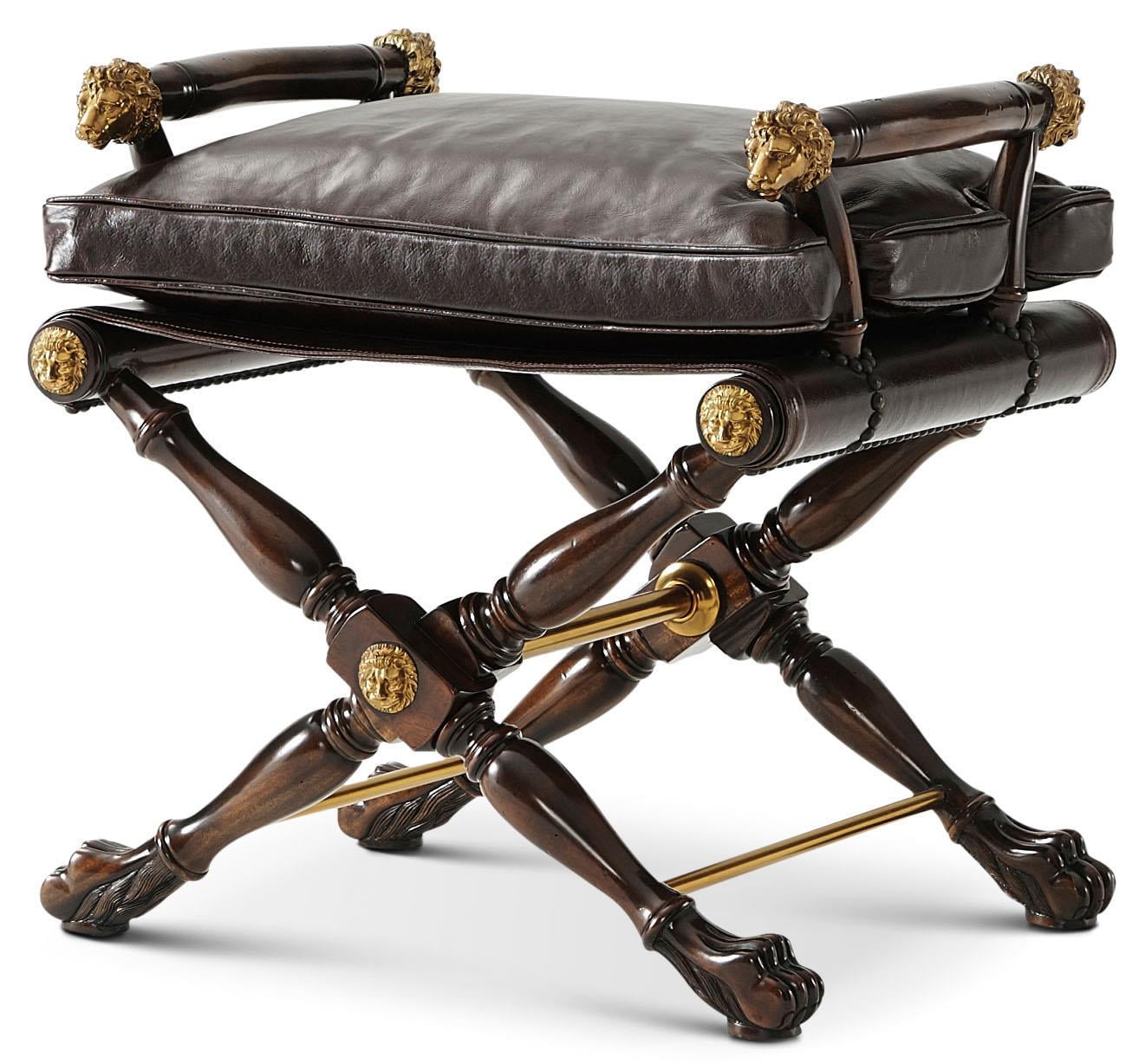 Antique Regency Style Mahogany Directors Stool - Walmart.com