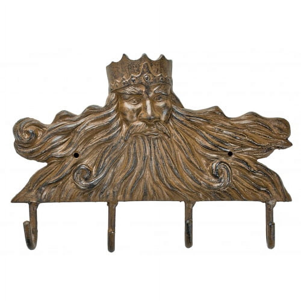 Antique Reproduction Cast Iron Coastal King Neptune Key Hooks - Walmart.com