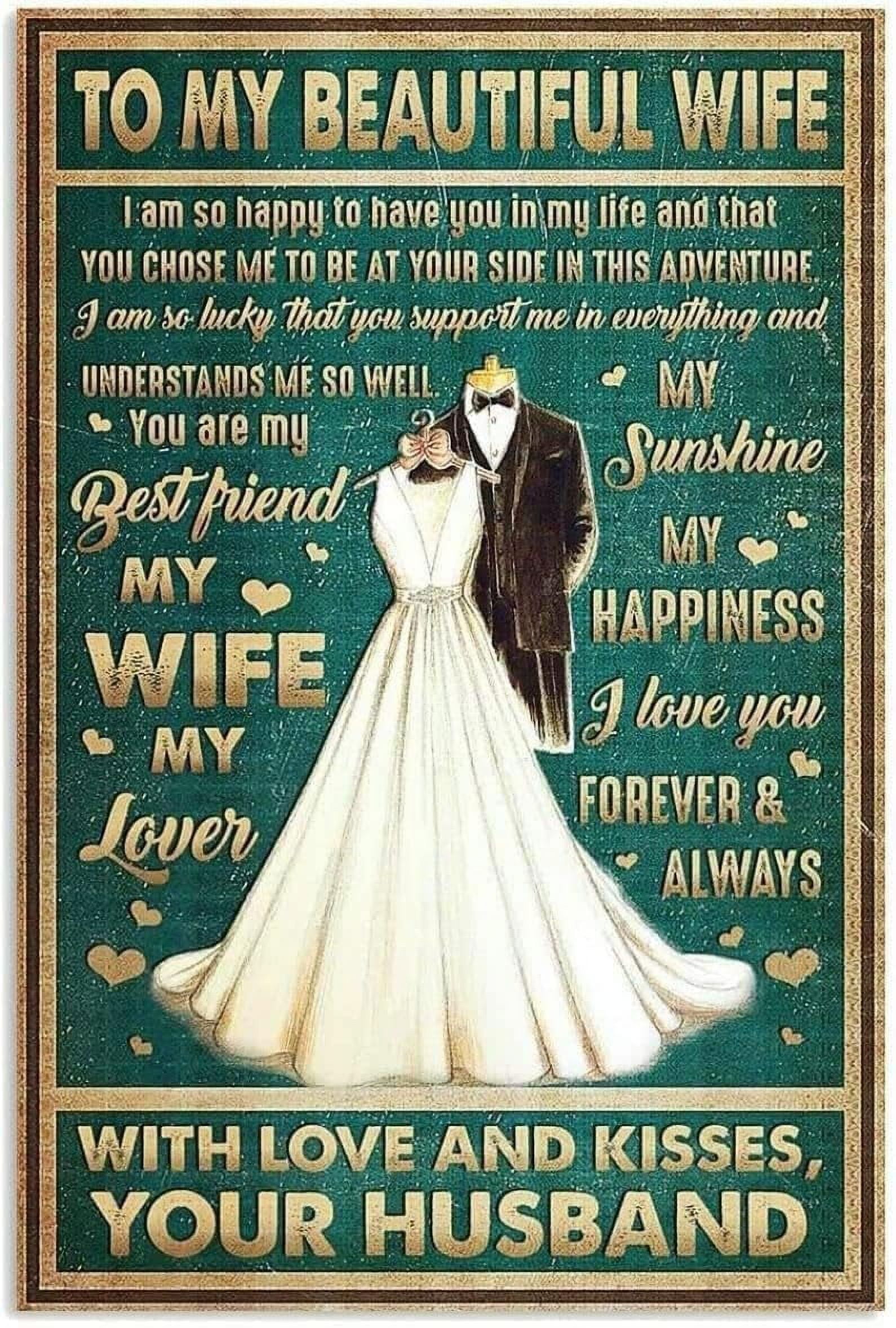 Antique Restroom Sign to My Beautiful Wife Understands Me So Retro ...