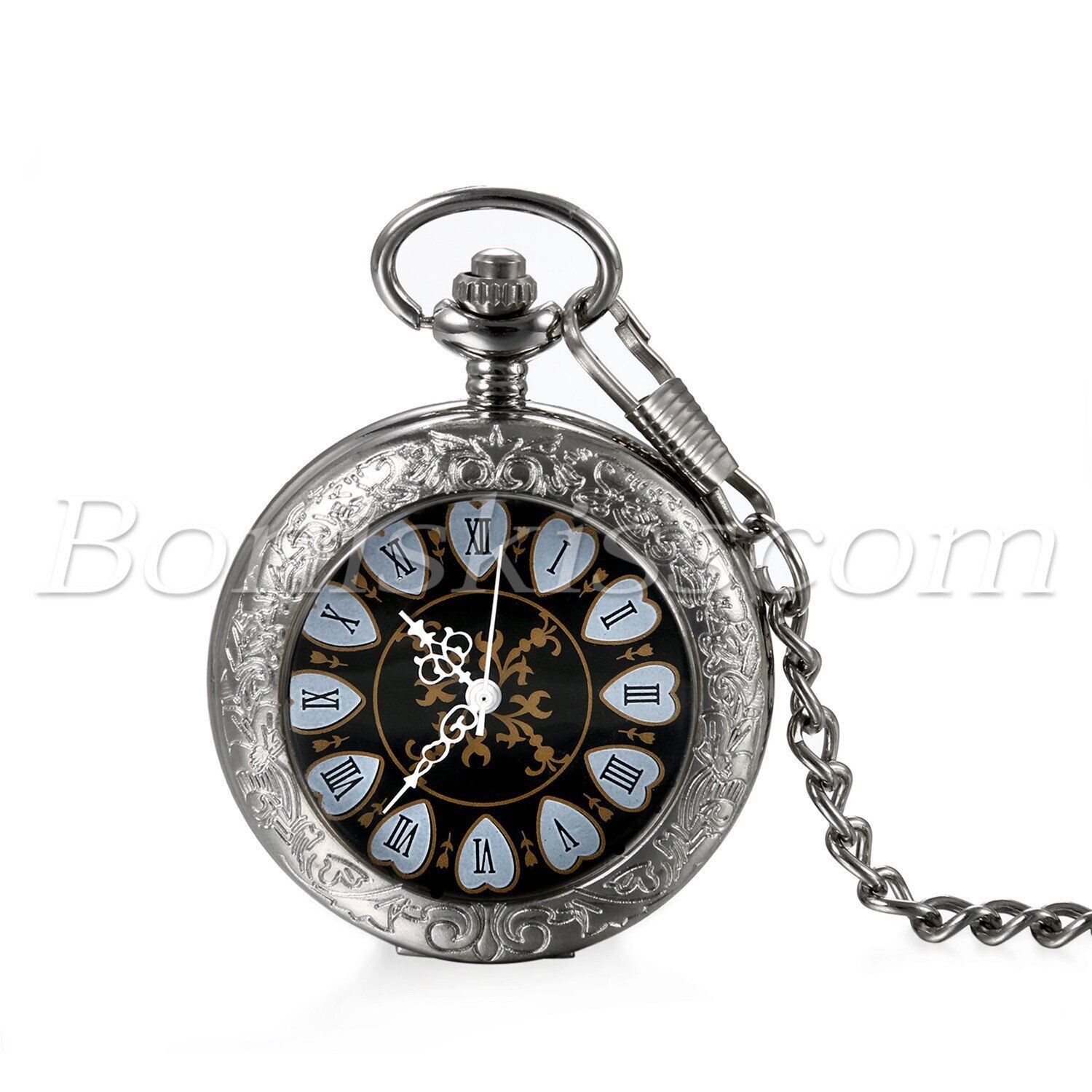 Antique Retro Roman Numberal Dial Patterned Hand Winding Mechanical ...